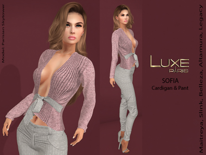 Second Life Marketplace - LUXE Paris SOFIA Cardigan and Pant V3 MP